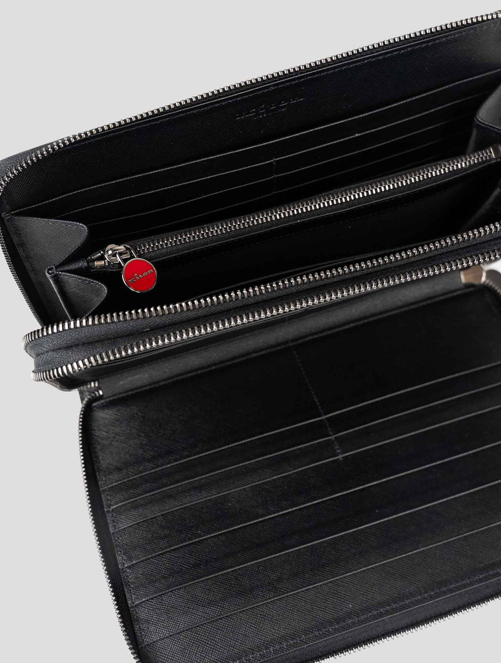 Kiton Black Leather Document Holder - Italian Luxury Portfolio – 2Men